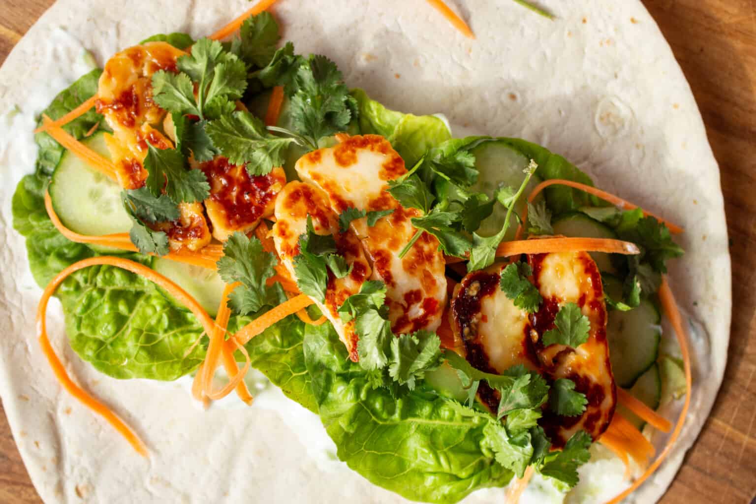 Sweet Chilli Halloumi Wrap – Beat The Budget