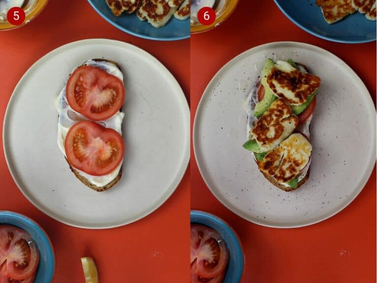 The BEST Avocado Toast with Halloumi – Beat The Budget