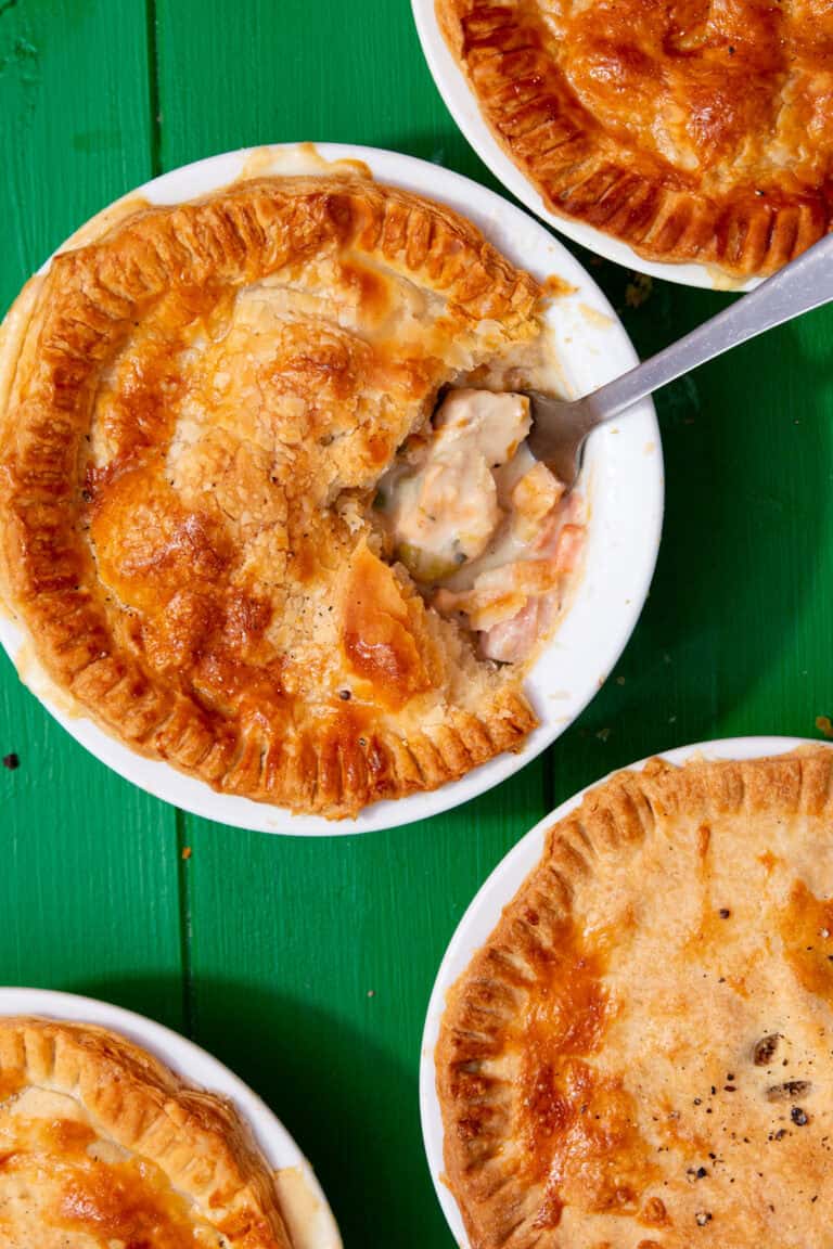 Mini Chicken Pot Pies with Puff Pastry Crust – Beat The Budget