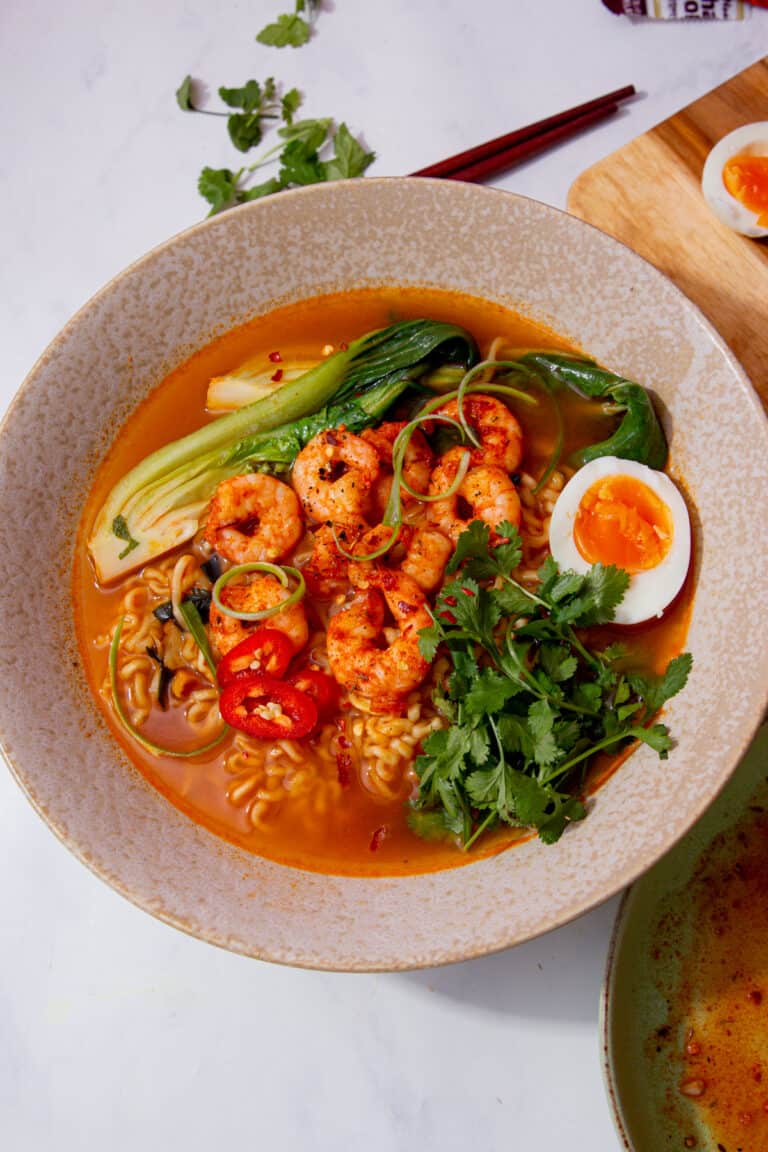 Spicy Shrimp Ramen: Easiest Recipe in just 10 minutes – Beat The Budget