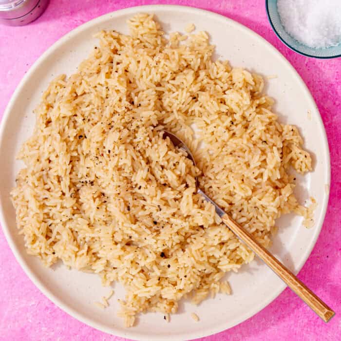 Easy Rice With Chicken Broth and Butter – Beat The Budget