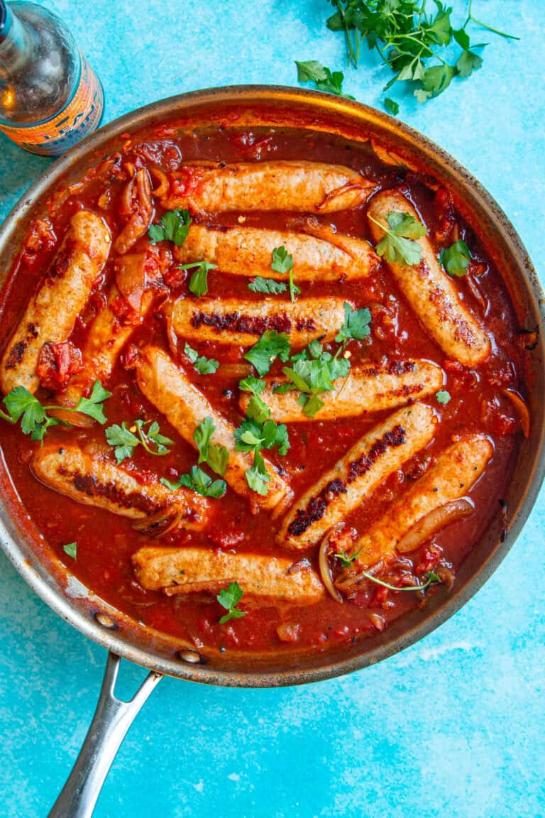 Easy Devilled Sausages (One-Pan Dinner) – Beat The Budget