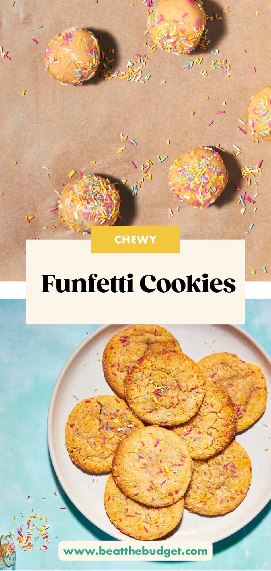 Easy Chewy Funfetti Cookies – Beat The Budget